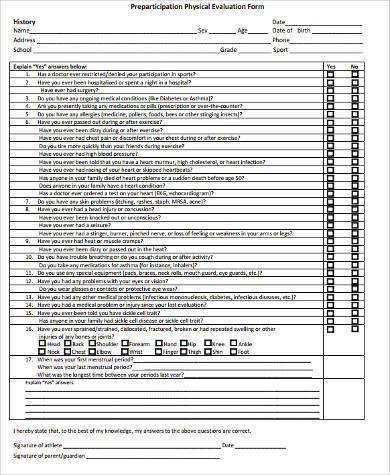 FREE 8+ Sample School Physical Forms in MS Word | PDF