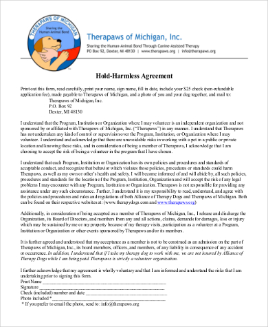 FREE 12+ Hold Harmless Agreement Form Samples, PDF, MS Word, Google Docs