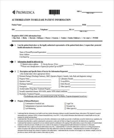 FREE 9+ Sample Hospital Release Forms in MS Word | PDF