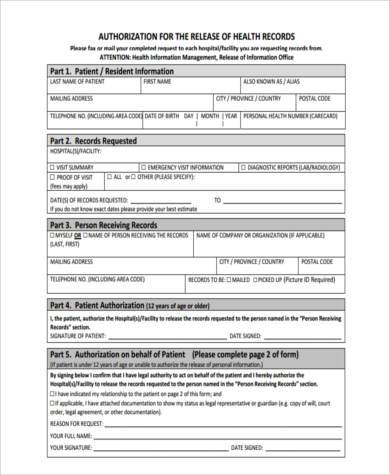 FREE 9+ Sample Hospital Release Forms in MS Word | PDF