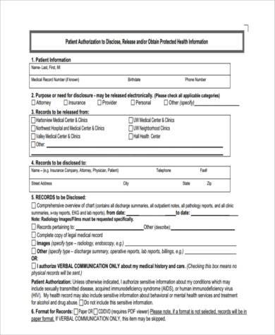 FREE 9+ Sample Hospital Release Forms in MS Word | PDF
