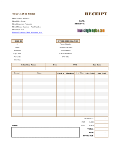 FREE 9+ Sample Receipt Forms in MS Word | PDF | Excel