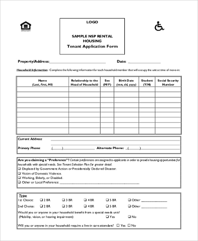 FREE 7+ Sample House Rental Applications in PDF | MS Word