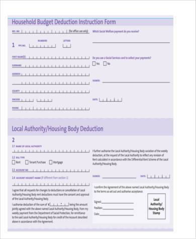 FREE 9+ Sample Household Budget Forms in PDF | MS Word | Excel