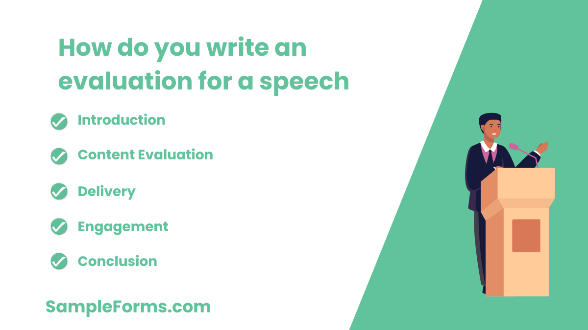 FREE 14+ Speech Evaluation Form Samples, PDF, MS Word, Google Docs, Excel