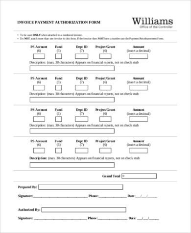 FREE 13+ Payment Authorization Form Samples, PDF, MS Word, Google Docs ...