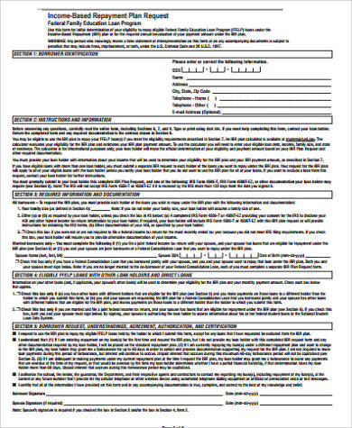 FREE 8+ Sample Income Based Repayment Forms in PDF | MS Word