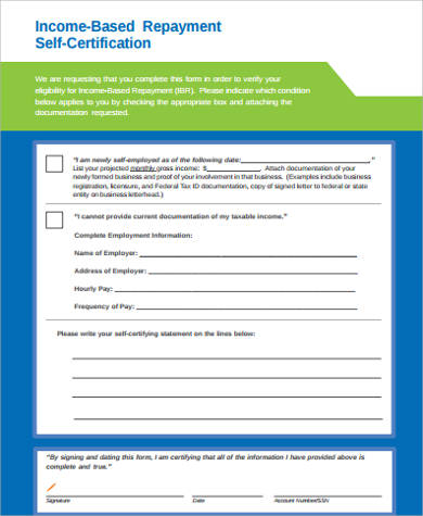 FREE 8+ Sample Income Based Repayment Forms in PDF | MS Word