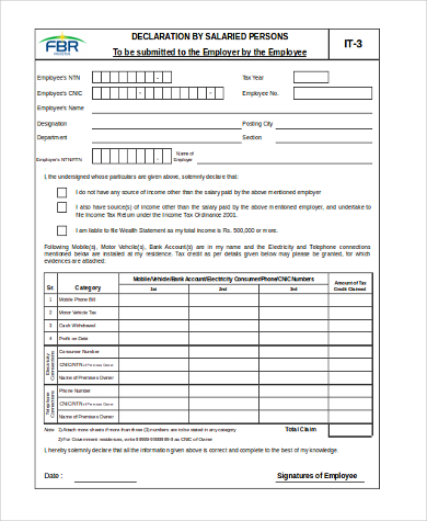 FREE 8+ Sample Employee Tax Forms in PDF | MS Word