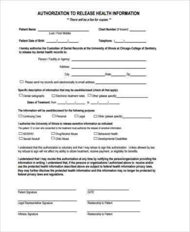 FREE 9+ Sample Authorization Release Forms in PDF | MS Word