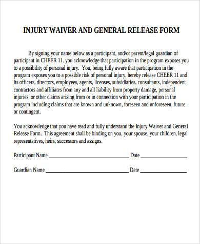 FREE 8+ Sample Waiver Release Forms in PDF | MS Word