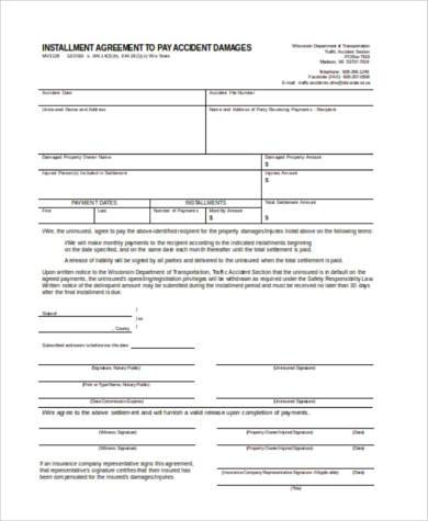 FREE 8+ Sample Installment Agreement Forms in PDF | MS Word
