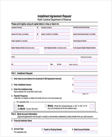 FREE 8+ Sample Installment Agreement Forms in PDF | MS Word