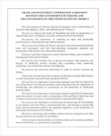 FREE 8+ Sample Cooperation Agreement Forms in PDF | MS Word