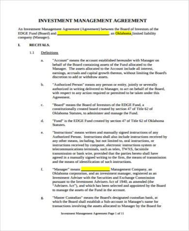 FREE 9+ Management Agreement Samples in PDF | MS Word
