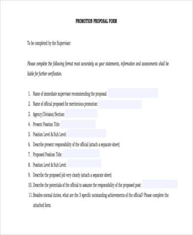 FREE 7+ Sample Job Proposal Forms in PDF | MS Word