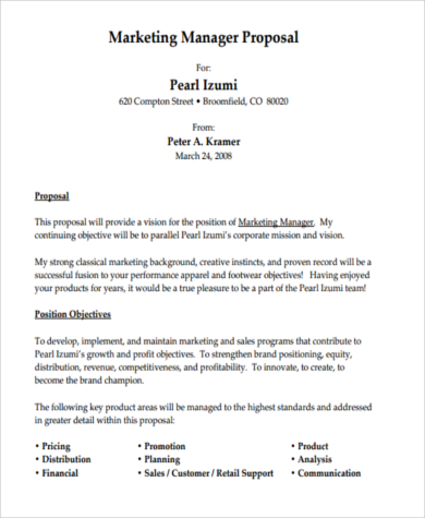 FREE 11+ Job Proposal Samples, PDF, MS Word, Google Docs