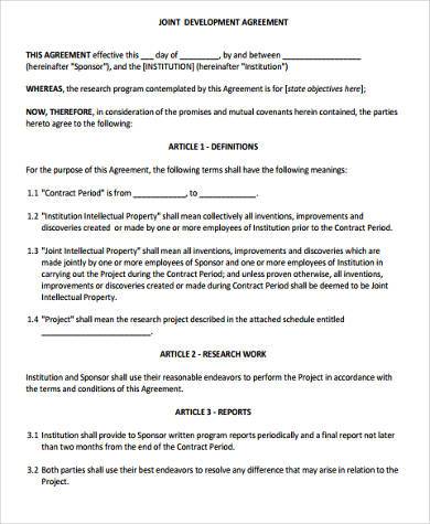 FREE 8+ Sample Development Agreement Forms in PDF | MS Word