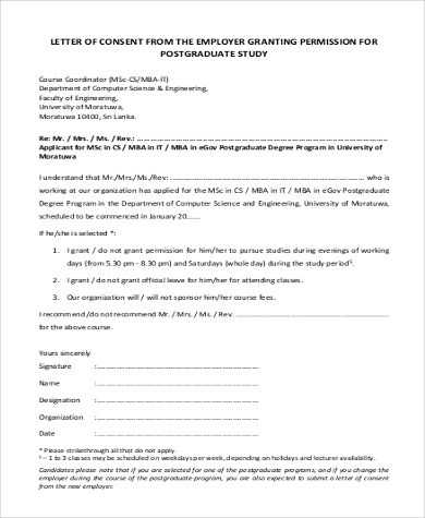 FREE 18+ Letter of Consent Samples, PDF, MS Word, Google Doc, Outlook ...