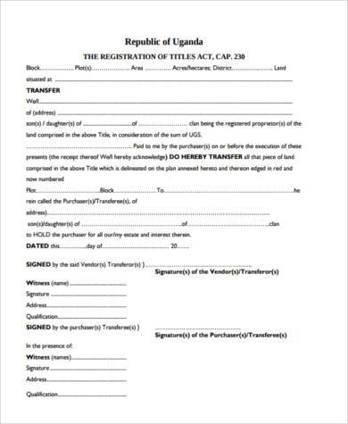 FREE 9+ Sample Title Transfer Forms in PDF | Word