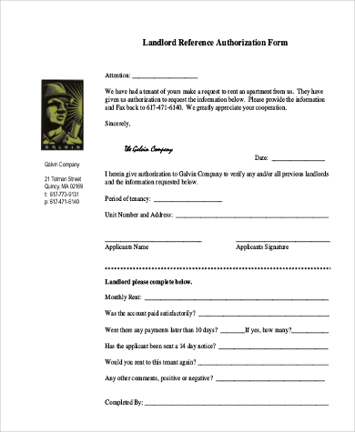FREE 11+ Landlord Reference Form Samples, PDF, MS Word, Google Docs