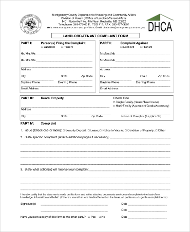 FREE 6+ Sample Landlord Tenant Forms in PDF | MS Word