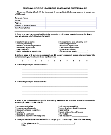 FREE 14+ Survey Questions for Students Samples, PDF, MS Word, Google Docs