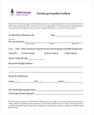 FREE 11+ Legal Guardian Form Samples, PDF, MS Word, Google Docs, Excel