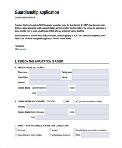 FREE 9+ Sample Legal Guardianship Forms in PDF | MS Word