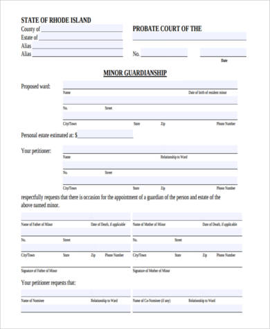 FREE 9+ Sample Legal Guardianship Forms in PDF | MS Word