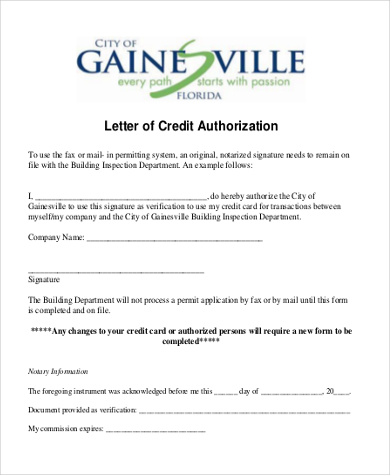 FREE 10+ Sample Credit Authorization Forms in PDF | MS Word | Excel