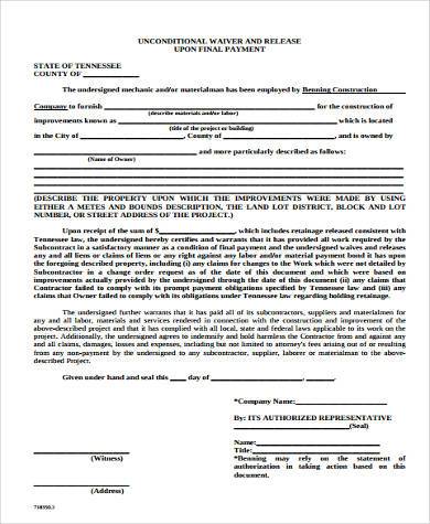 FREE 8+ Sample Waiver Release Forms in PDF | MS Word