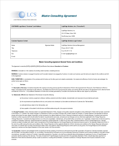 FREE 9+ Sample Consultant Agreement Forms in MS Word | PDF