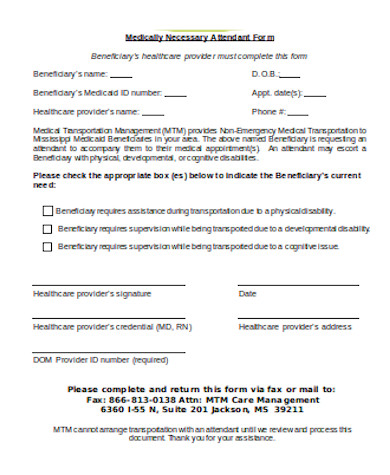 FREE 8+ Sample Medical Necessity Forms in PDF | MS Word