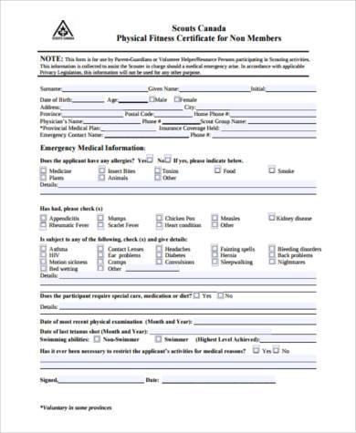 FREE 9+ Sample Medical Physical Forms in PDF | MS Word