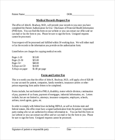 FREE 14+ Medical Records Request Form Samples, PDF, MS Word, Google Docs