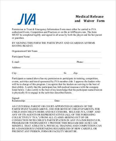 FREE 10+ Medical Waiver Form Samples in PDF | MS Word | Excel