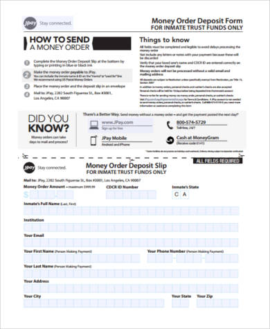 FREE 9+ Sample Money Order Forms in PDF | MS Word