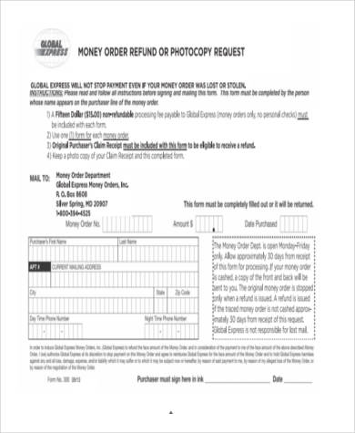 FREE 9+ Sample Money Order Forms in PDF | MS Word