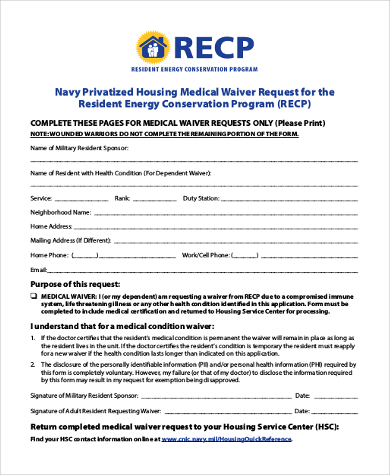 FREE 14+ Medical Waiver Form Samples, PDF, MS Word, Google Docs, Excel