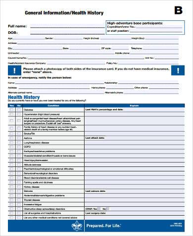 FREE 8+ Sample Boy Scout Physical Forms in PDF | MS Word