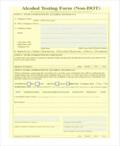 Free 17+ Dot Physical Form Samples, PDF, MS Word, Google Docs
