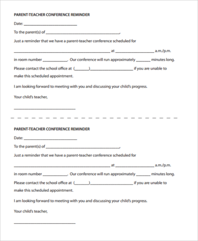 FREE 14+ Parent Conference Form Samples, PDF, MS Word, Google Docs