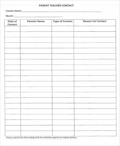 FREE 8+ Sample Parent Contact Forms in PDF | MS Word