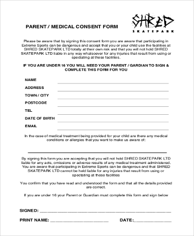 FREE 14+ Parent Consent Form Samples, PDF, MS Word, Google Docs, Excel