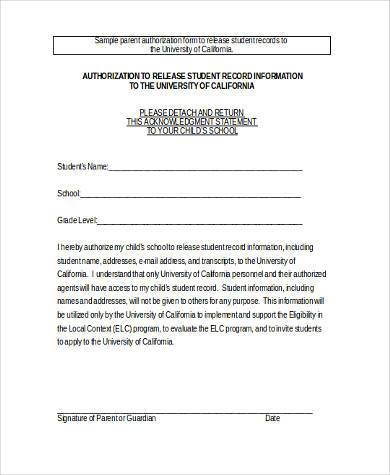 FREE 7+ Sample Parental Authorization Forms in PDF | MS Word