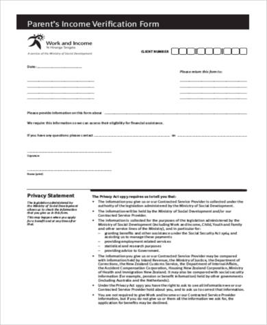 FREE 9+ Sample Income Verification Forms in PDF | Excel | MS Word