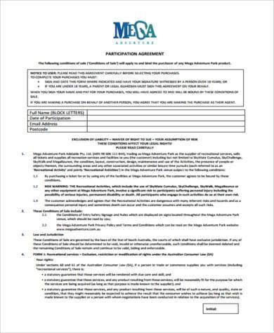 FREE 9+ Sample Participation Agreement Forms in PDF | MS Word