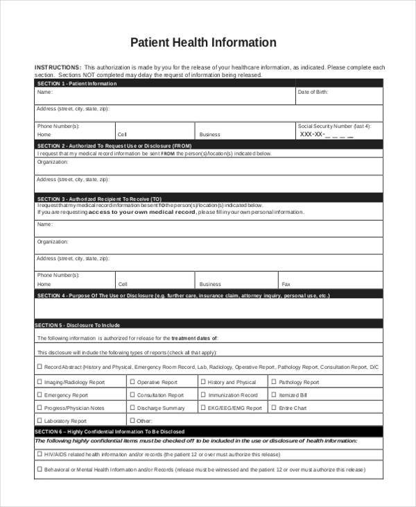 FREE 14+ Patient Information Form Samples, PDF, MS Word, Google Docs