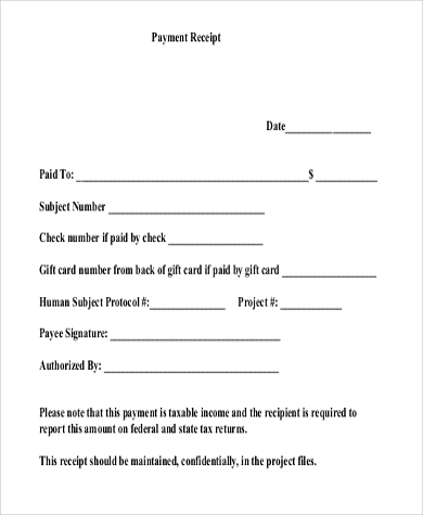 FREE 9+ Sample Receipt Forms in MS Word | PDF | Excel